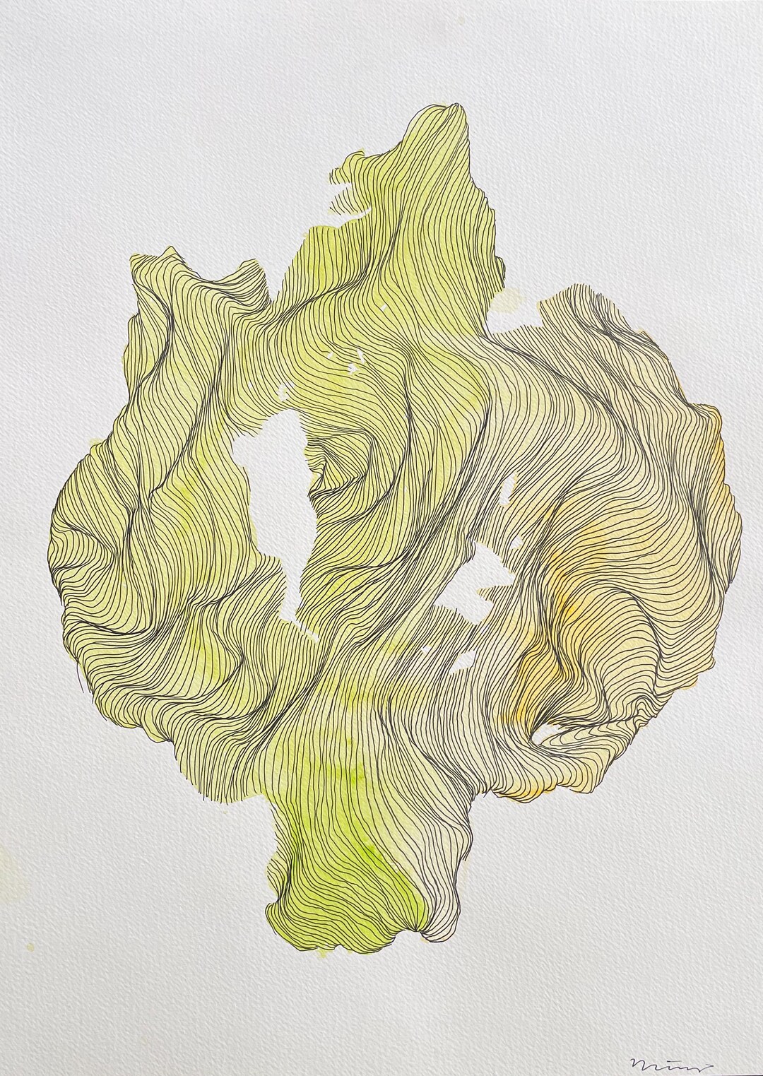 Abstract Watercolor Line Drawing - Etsy