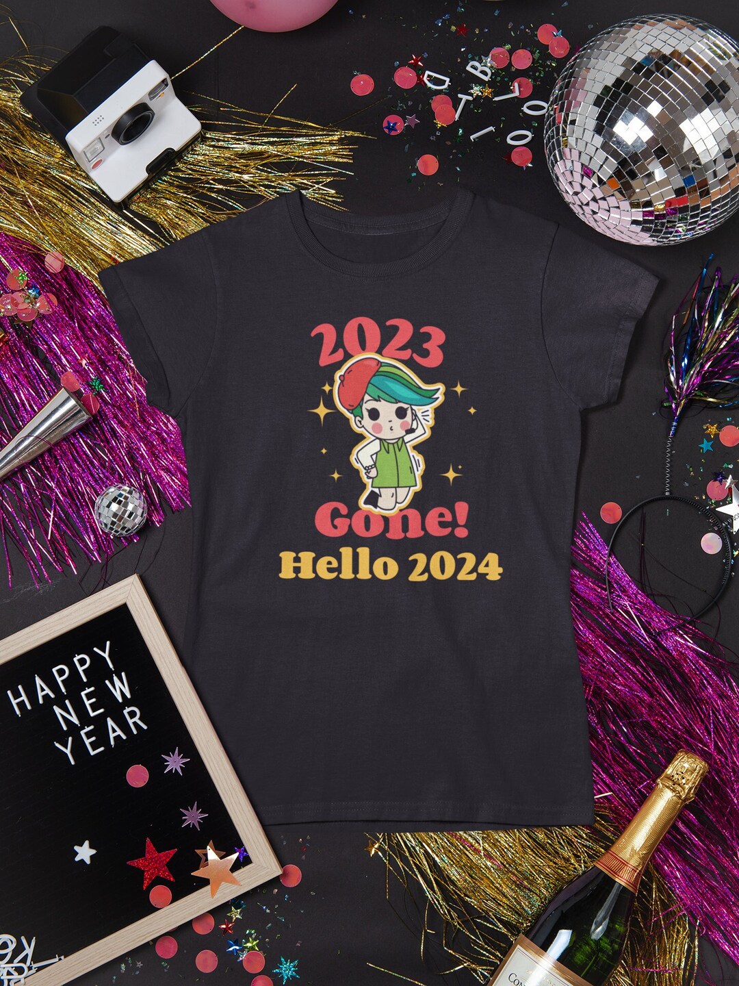 2023 Gone Hello 2024 Happy New Year 2024 Shirt.new Year's Eve T.funny ...