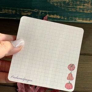Custom Minimalist Autumn Illustrated Memo Pad -personalized Seasonal ...