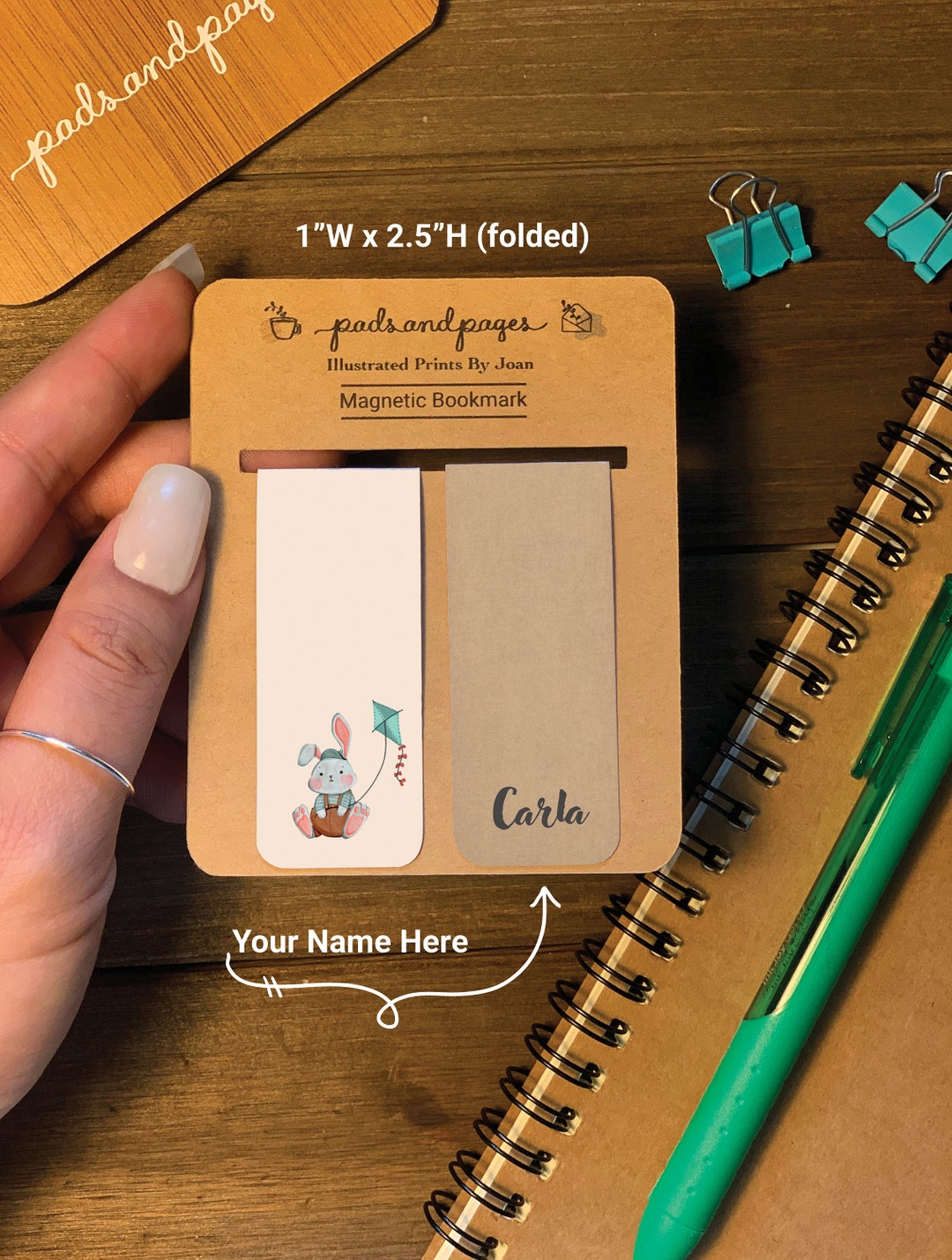 Custom Kawaii, Baby Animals, Bunny, Magnetic Bookmark, Kite ...