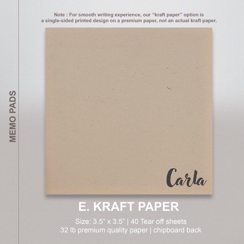 Personalized Note Pad, Custom Minimalist Memo Pad, Custom Made Desk Pad ...