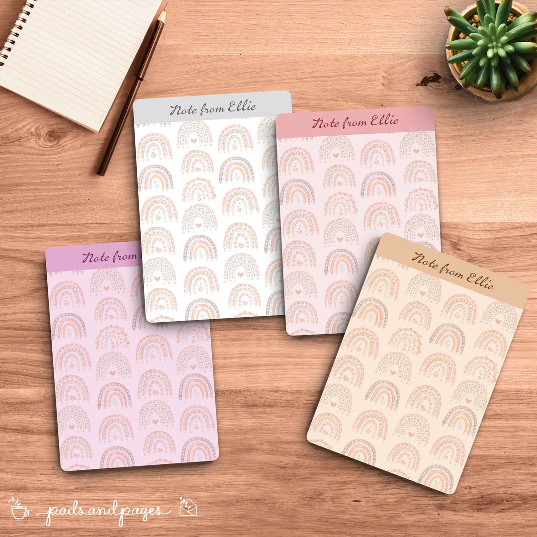 Personalized Notepads, Cute Custom Stationery, Boho Writing Paper, Aesthetic List Pad, Daily to ...