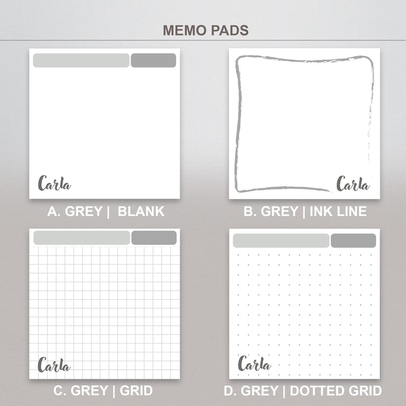 Personalized Memo Pads, Customized Minimalist Note Pad, Custom Gifts ...