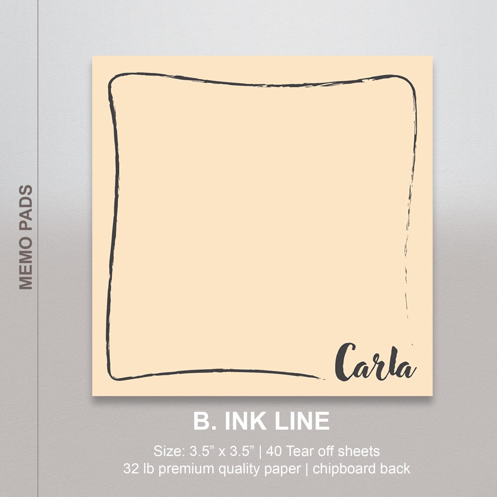 Personalized Note Pad, Custom Minimalist Memo Pad, Custom Made Desk Pad ...