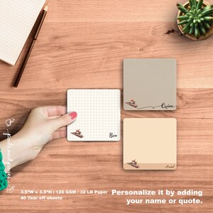 Custom Minimalist Cute Traveller Illustrated Memo Pad -personalized ...