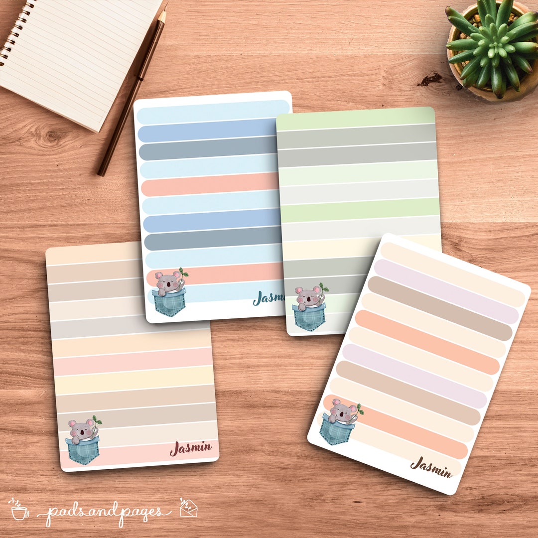 Note Pad : Cute Personalized Notepad | Koala Custom Notepad | to Do ...