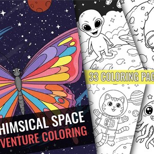 33+ Whimsical Space Adventure Coloring Pages for Kids 4-8 Years ...