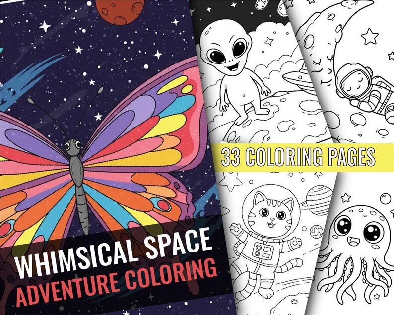 33+ Whimsical Space Adventure Coloring Pages for Kids 4-8 Years ...