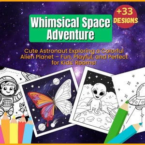 33+ Whimsical Space Adventure Coloring Pages for Kids 4-8 Years ...