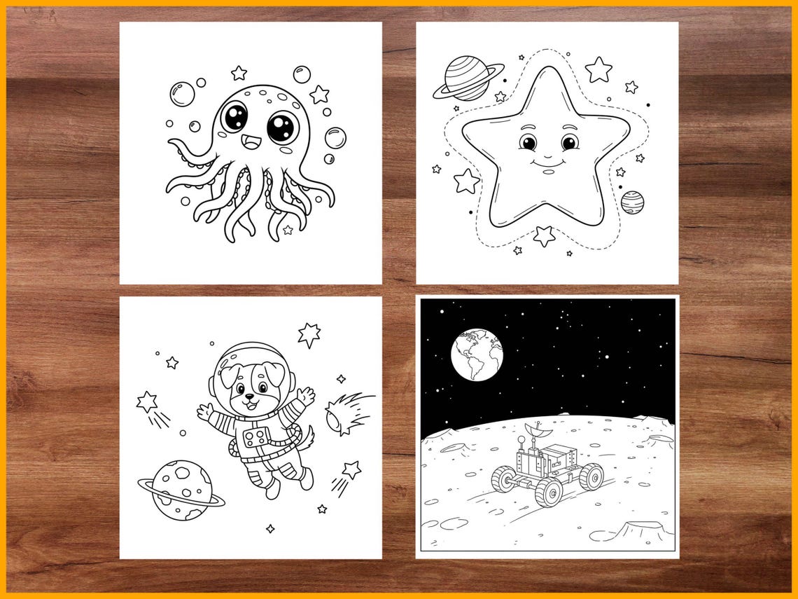 33+ Whimsical Space Adventure Coloring Pages for Kids 4-8 Years ...