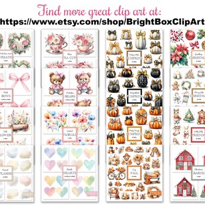 Christmas Clip Art Woodland Animals Holiday Clip Art Bundle Download ...