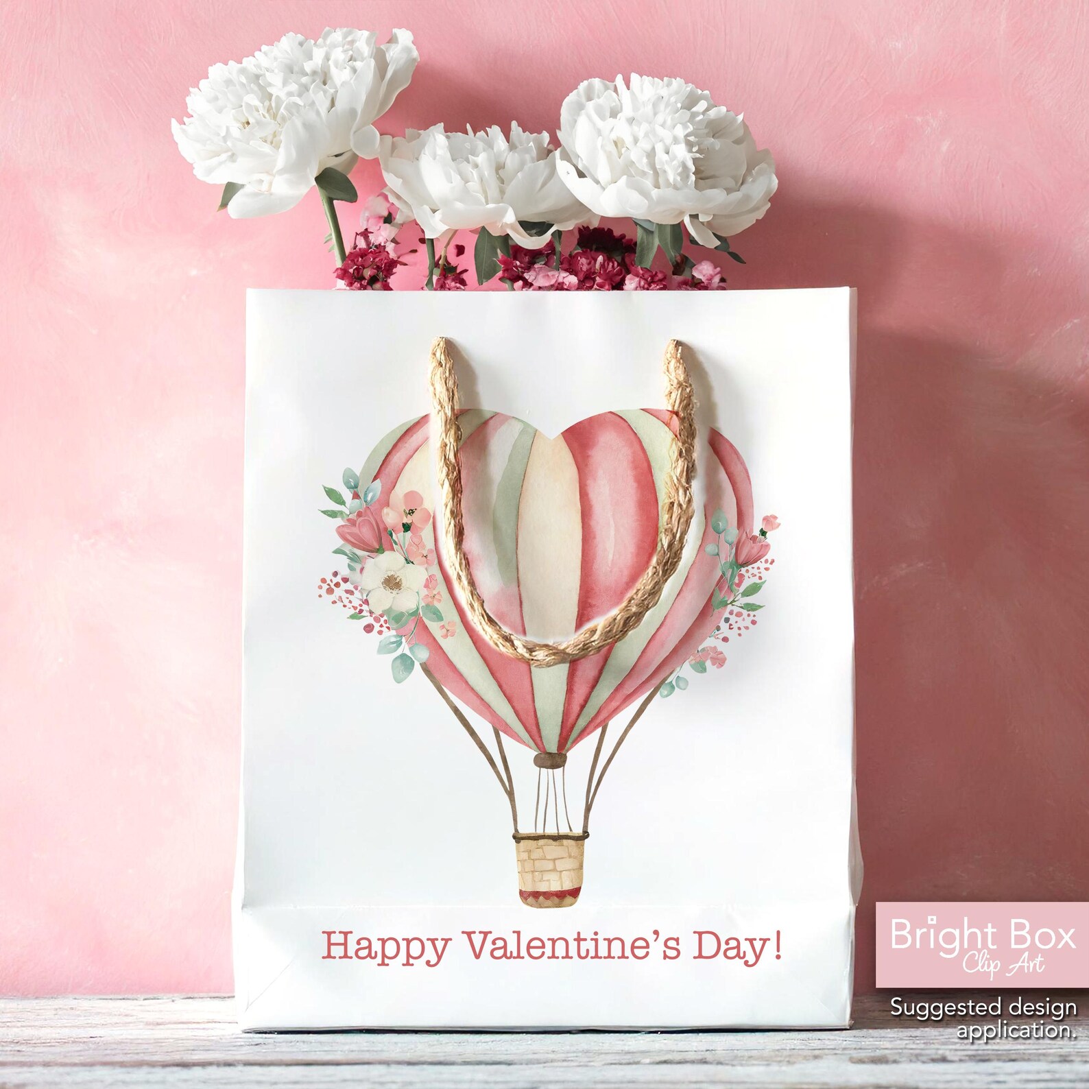 Heart Hot Air Balloons Valentine's Day Clip Art Pink Fun Download ...
