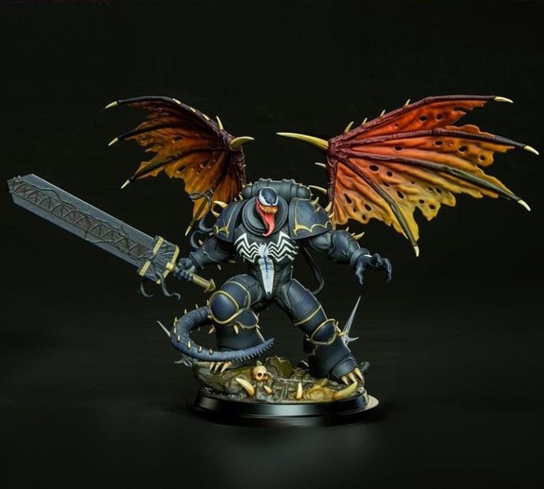 Venom Chaos Space Marine 3D Printed | Warhammer-inspired Action Figure ...