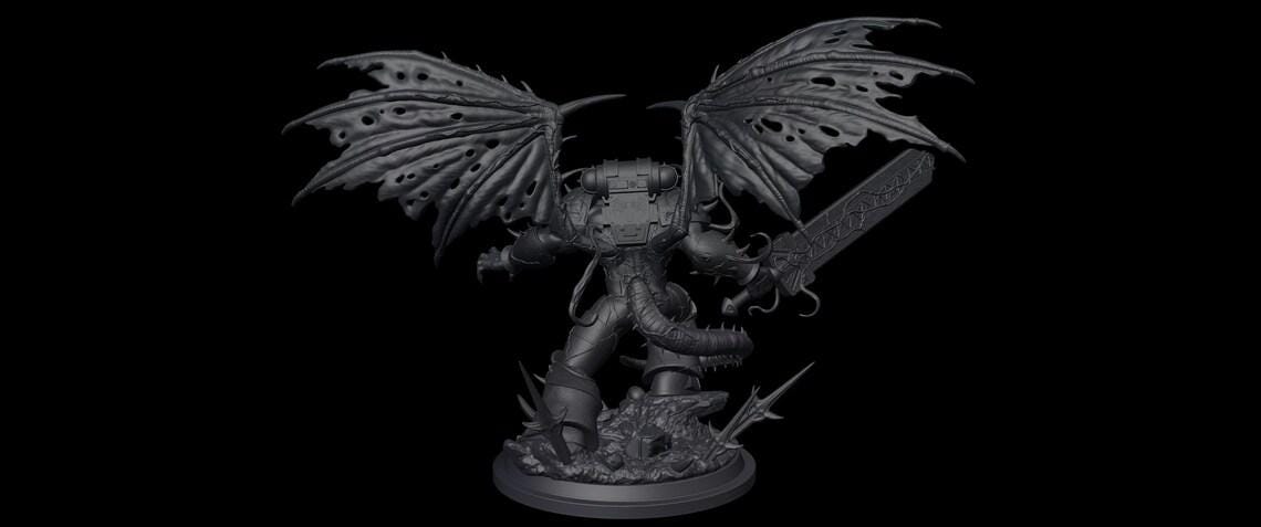 Venom Chaos Space Marine 3D Printed Warhammer-inspired Action Figure ...