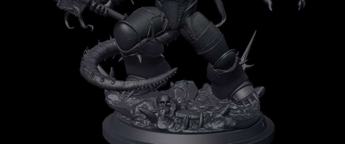 Venom Chaos Space Marine 3D Printed Warhammer-inspired Action Figure ...