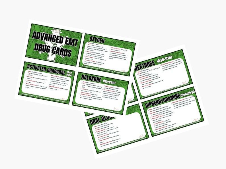 Advanced EMT Drug Flashcards - Etsy