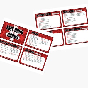 EMT Drug Flashcards - Etsy