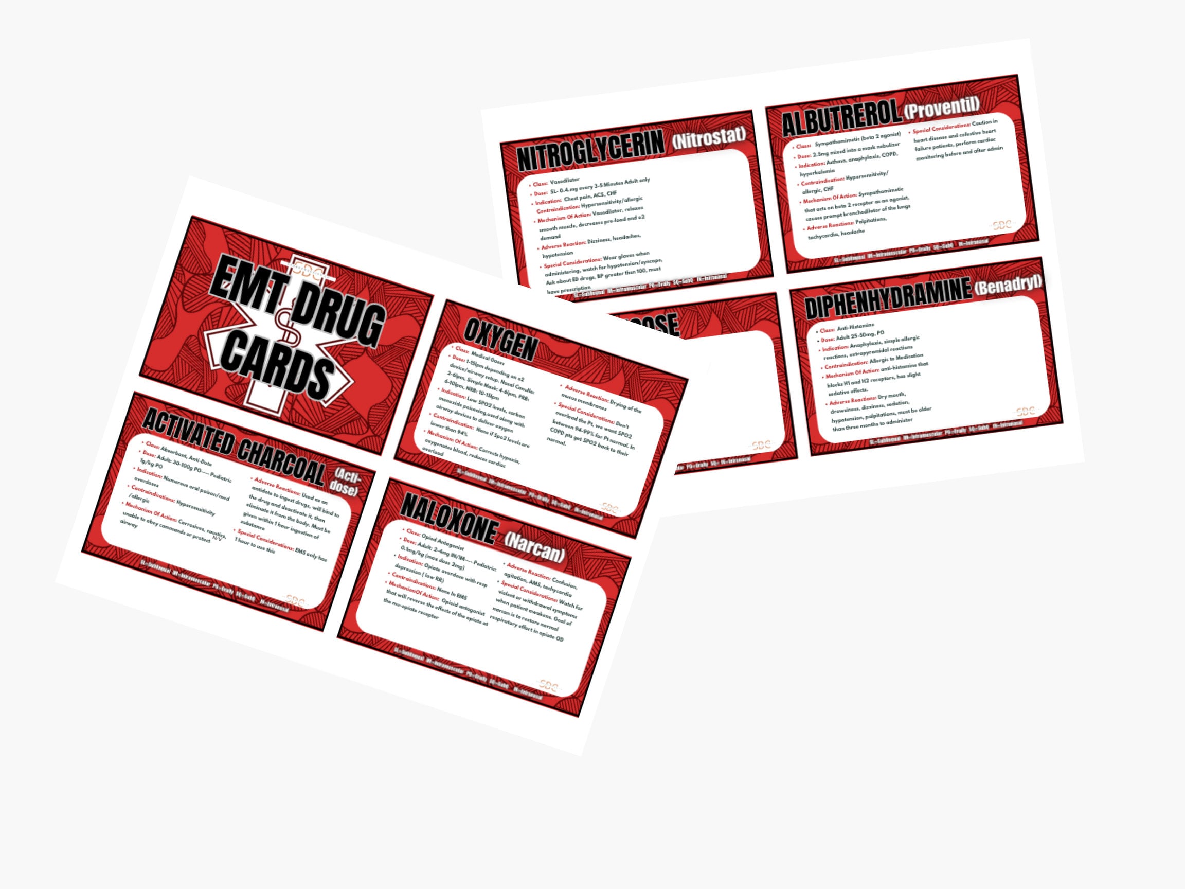 EMT Drug Flashcards - Etsy