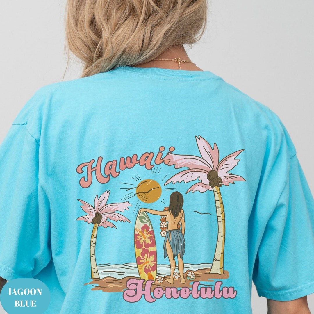 Hawaii Beach Club Tshirt, Comfort Colors Surfer Tee Shirt, Garment-dyed ...