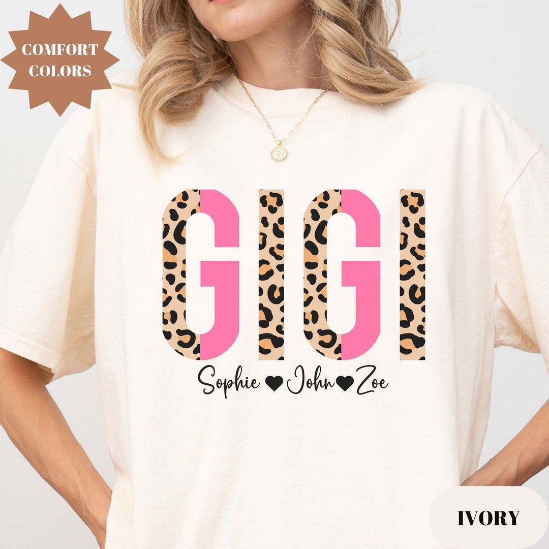Gigi and Half Leopard Shirt, Gigi Gifts, Comfort Colors Gigi Shirt ...