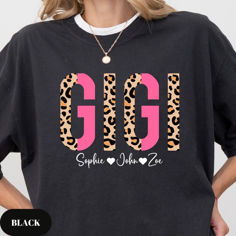 Gigi and Half Leopard Shirt, Gigi Gifts, Comfort Colors Gigi Shirt ...
