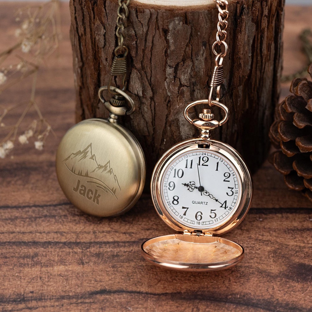 Engraved Pocket Watches for Wedding,copper Watches,steel Pocket Watch ...