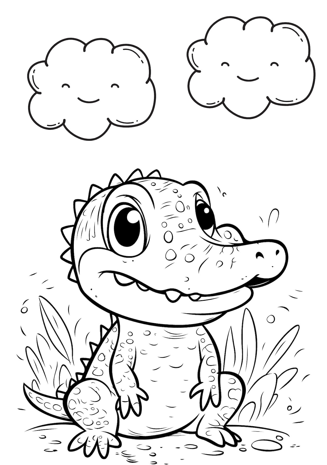 Editable Cute Critters and Splashy Friends Coloring Book Template ...