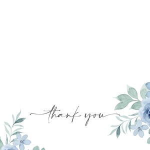 Watercolor Flower Thank You Cards | Digital Download | Pack of 20 ...