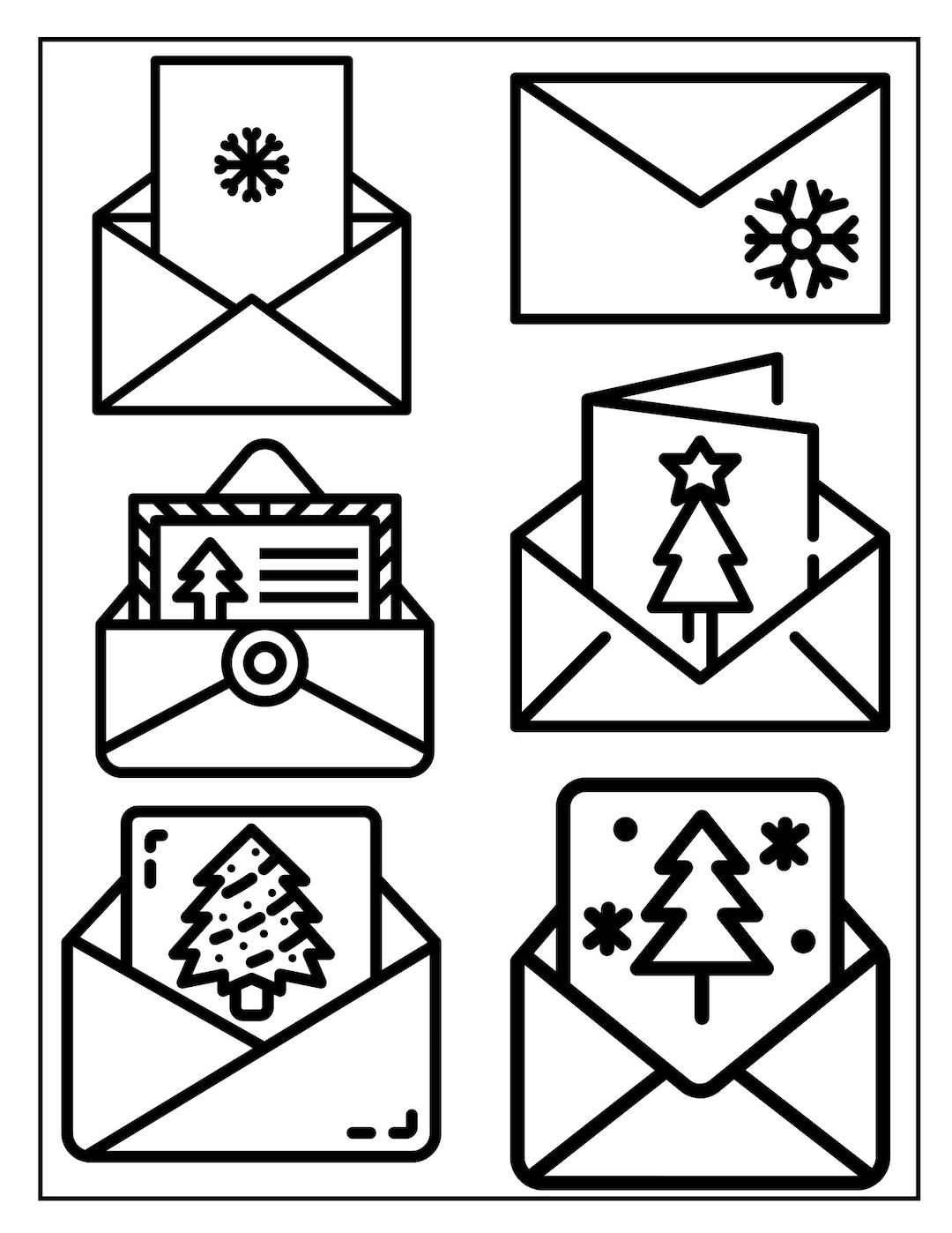 Merry Christmas Letters Coloring Page - Etsy