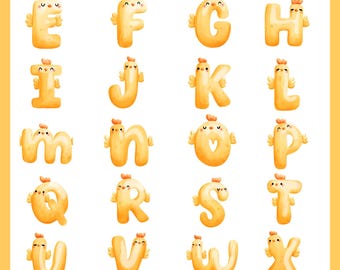 Chicken Alphabet Poster - Fun Printable With White Background (8.5x11 ...