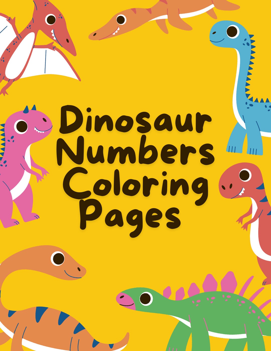 Editable Dinosaur Numbers Coloring Pages - Learn & Color the Numbers ...