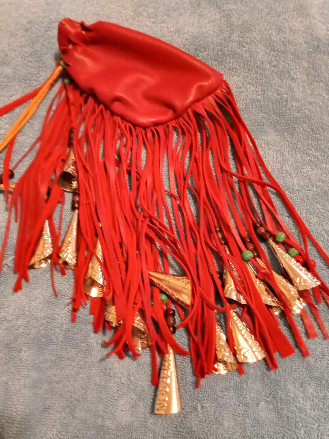 Wills Native American Red Leather Pouch - Etsy
