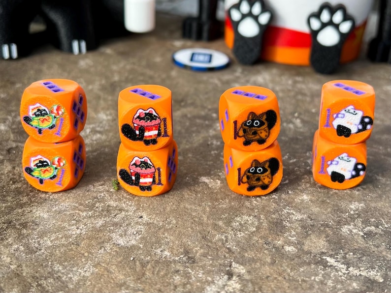 Yummy Dice – Yu-gi-oh Inspired Custom D6 | 3D Printed TCG Dice Set for ...