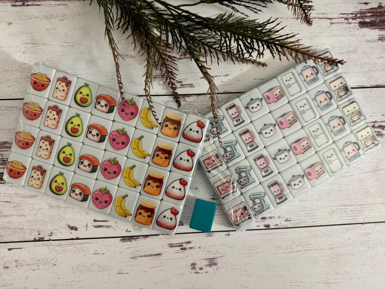 Kawaii Food & Kitchen Tiles for Seaside Escape Mahjong Tiles Game Tiles ...