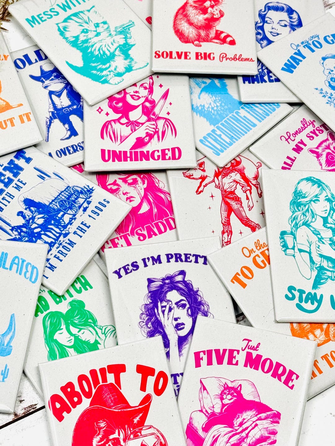 SET OF 6|funny Magnets|pick Your Bundle|gift Ideas|locker Magnet|office ...