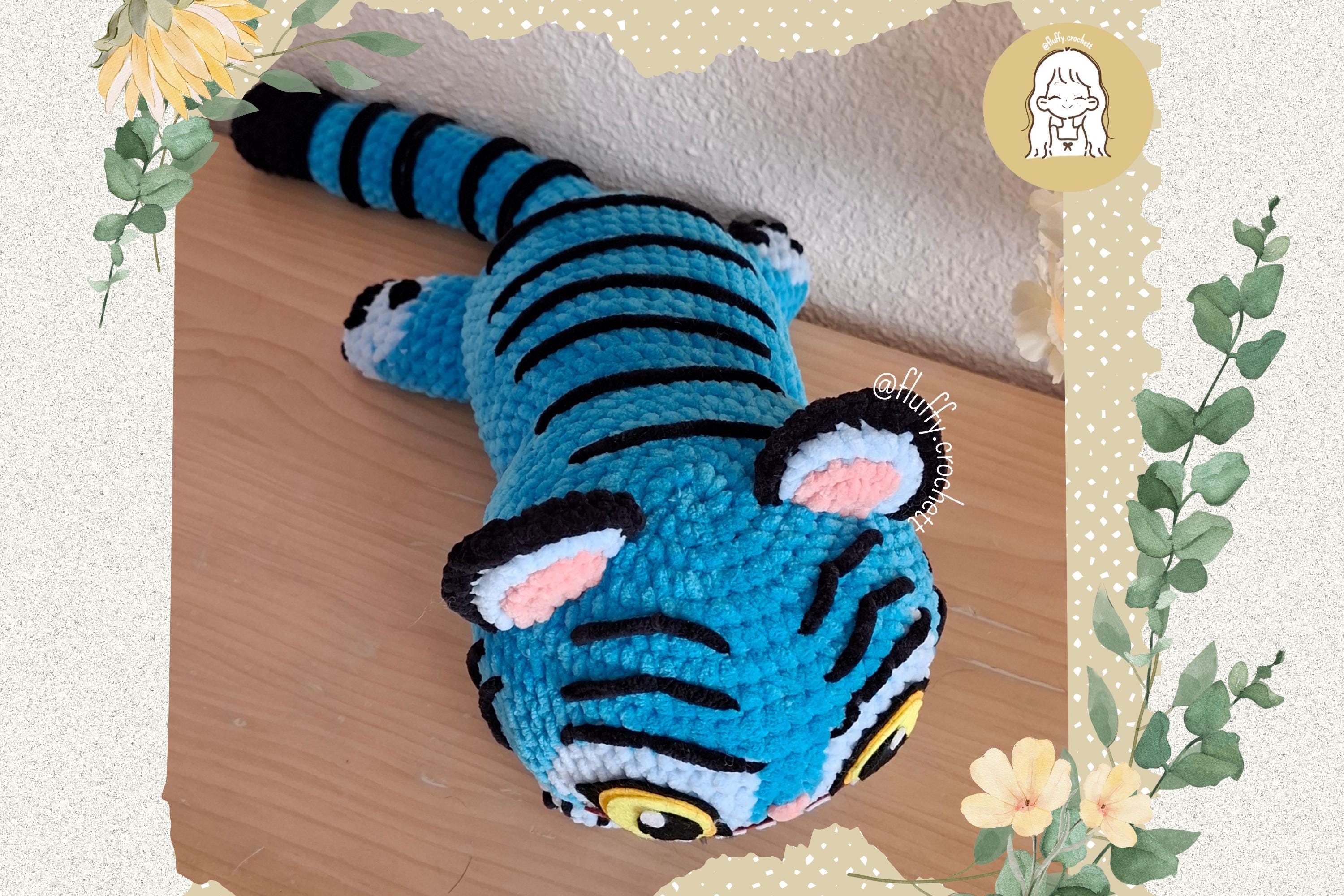 Blue Tiger Pattern - Fluffy.crochett - Etsy