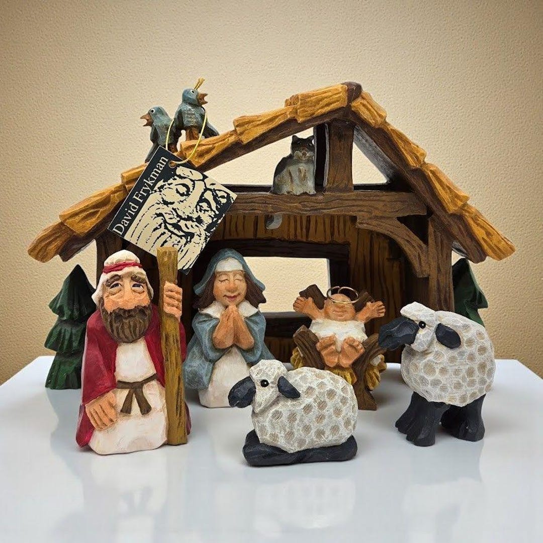 Artist Signed Christmas Nativity Set David Frykman Portfolio Collection ...