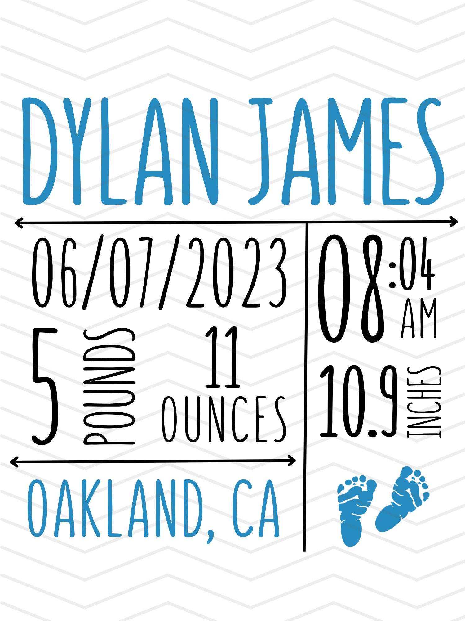 Birth Announcement Baby Stats | Digital Download | Svg Png Jpg Pdf Dxf ...