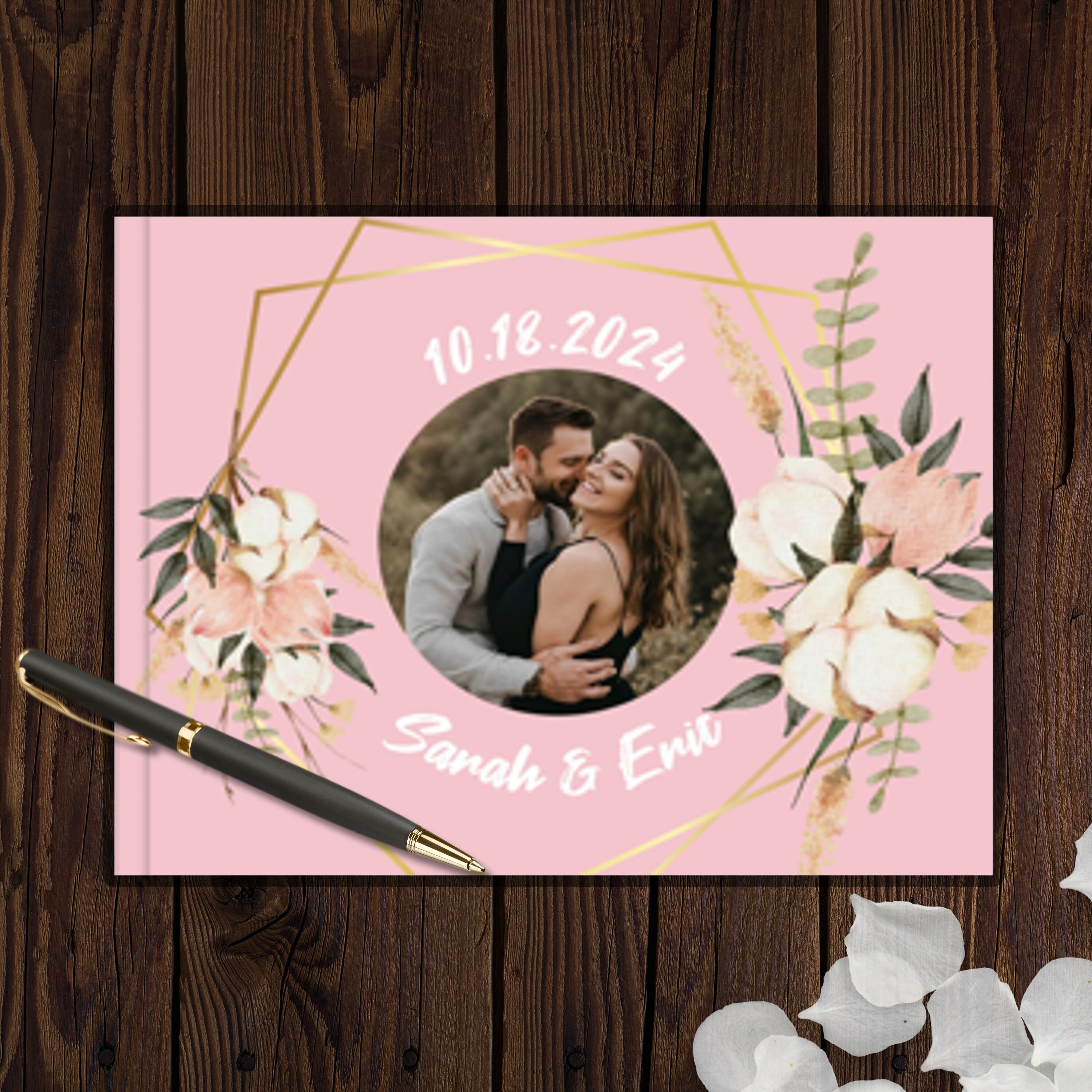 Personalized Wedding Guest Book, Custom Wedding Reception Guestbook ...
