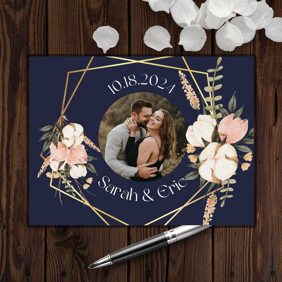 Personalized Wedding Guest Book, Custom Wedding Reception Guestbook ...