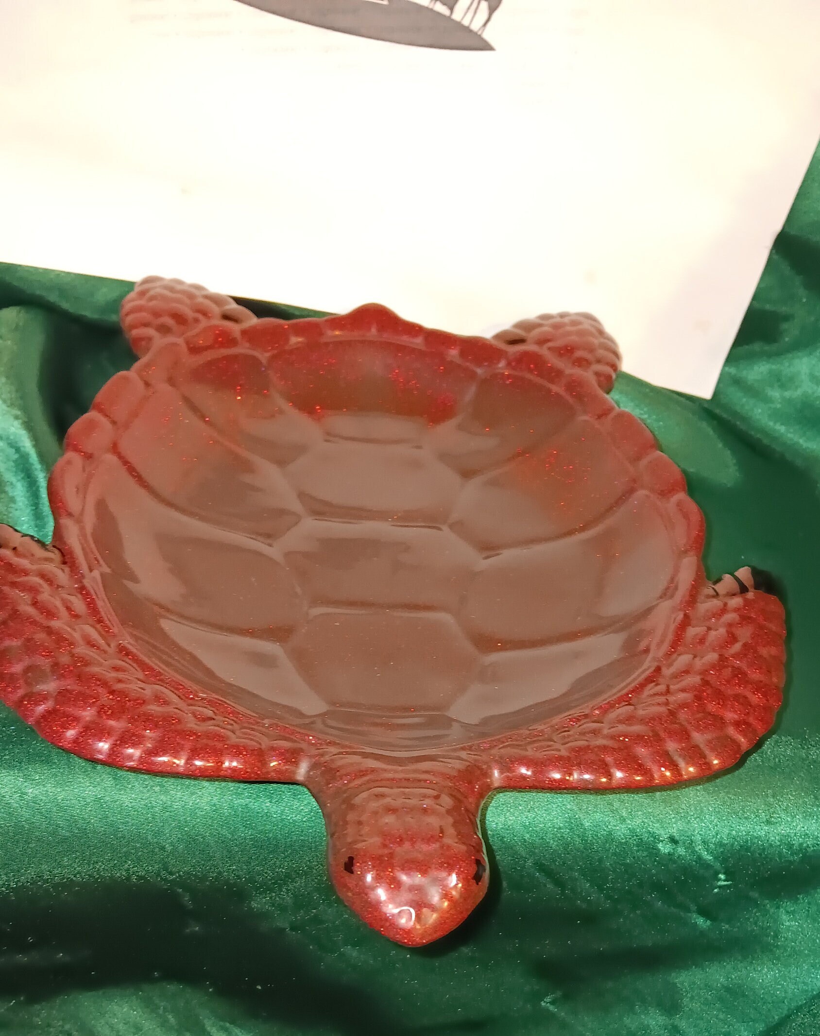 Ruby Red Turtle Trinket/ Wrapped Candy Dish - Etsy