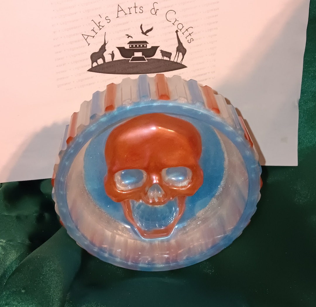 Red White and Blue Skull Candy Dish - Etsy