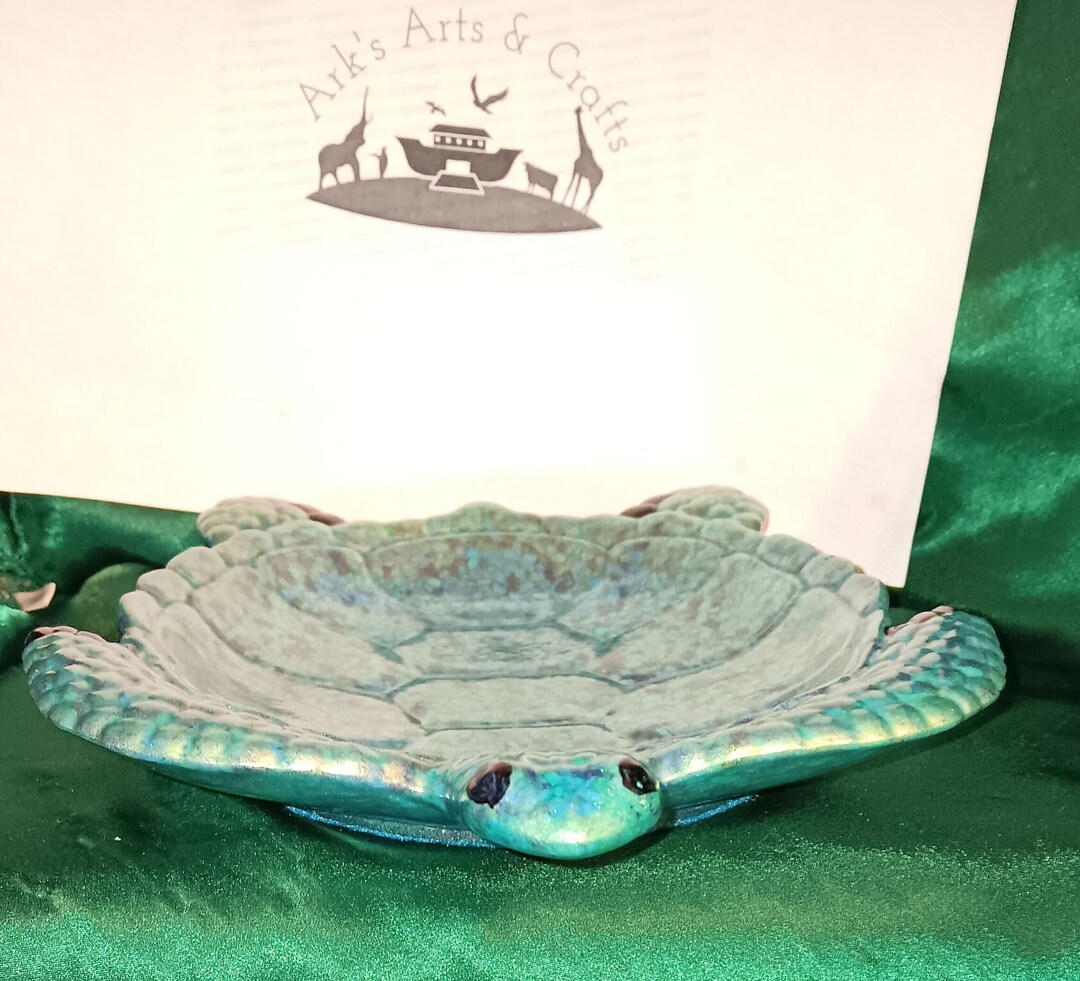 Blue/green Rock Turtle Trinket/wrapped Candy Dish - Etsy