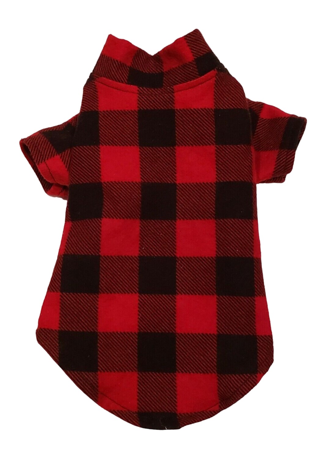 Red Black Buffalo Check Plaid Flannel Night Day Shirt Dog Teacup Puppy ...