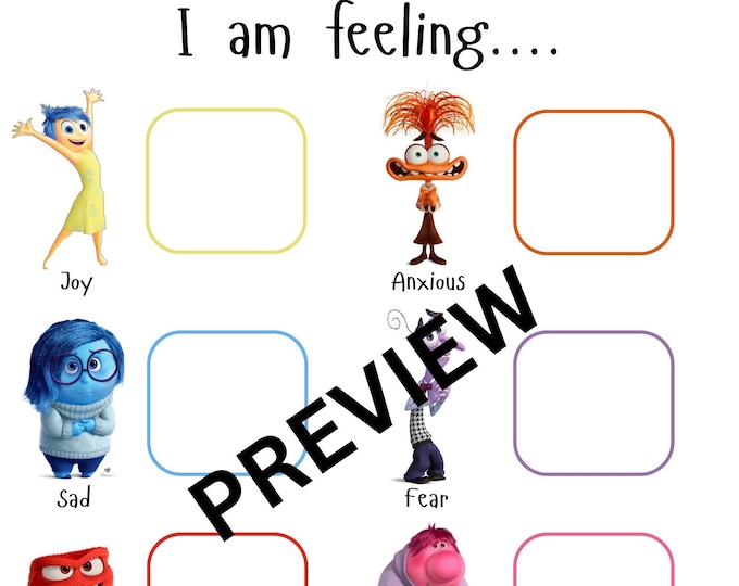 Inside Out Feelings Check In - Etsy