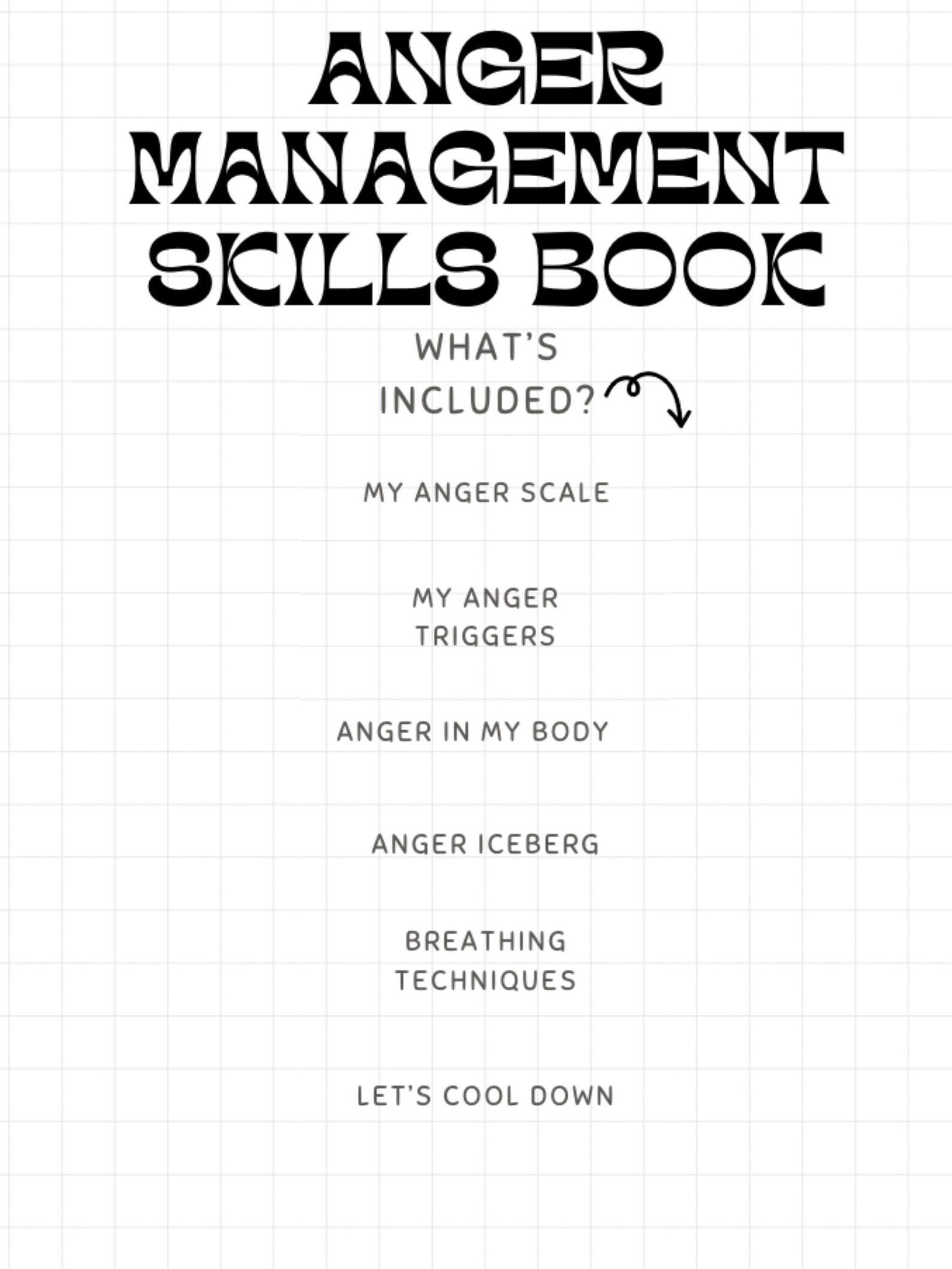 Anger Skill Book - Etsy
