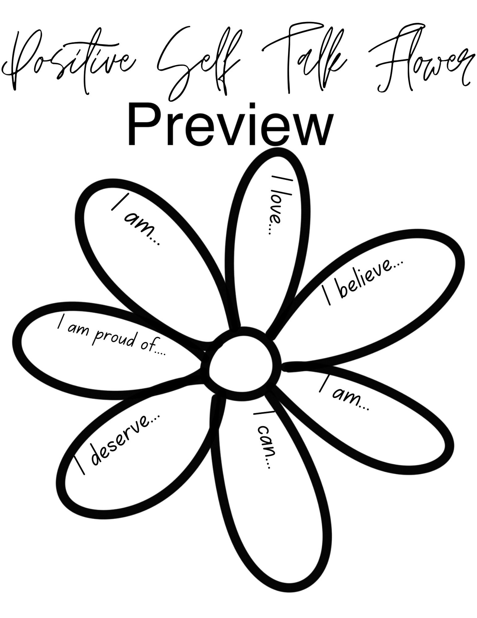 Positive Self Talk Flower - Etsy