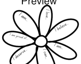 Positive Self Talk Flower - Etsy