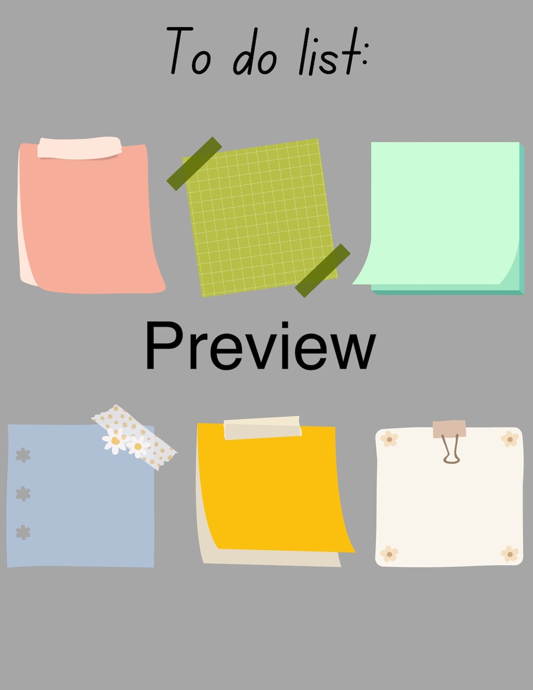 Stickie Note to Do List - Etsy