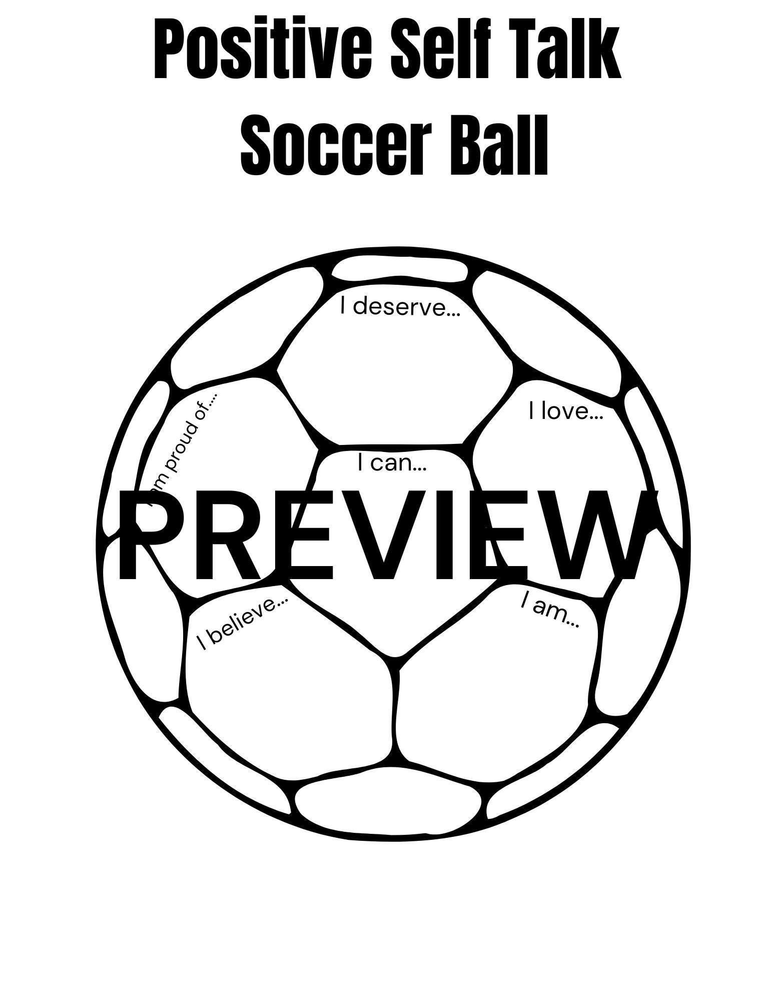 Positive Self Talk Soccer Ball - Etsy